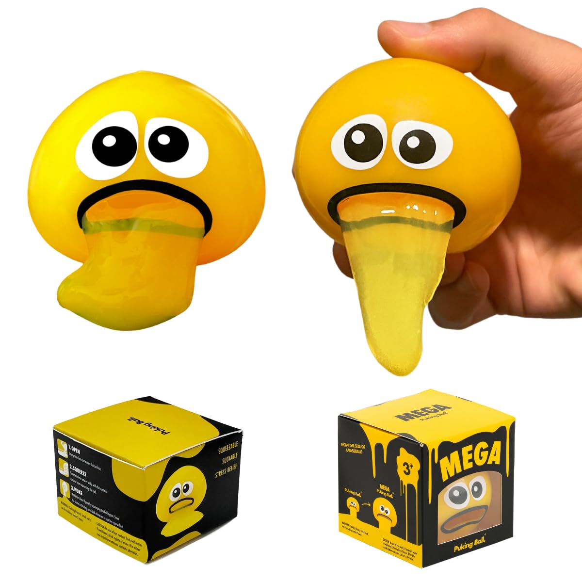 Amazon.com: PUKING BALL Bundle of 2 - Original and Mega : Toys & Games