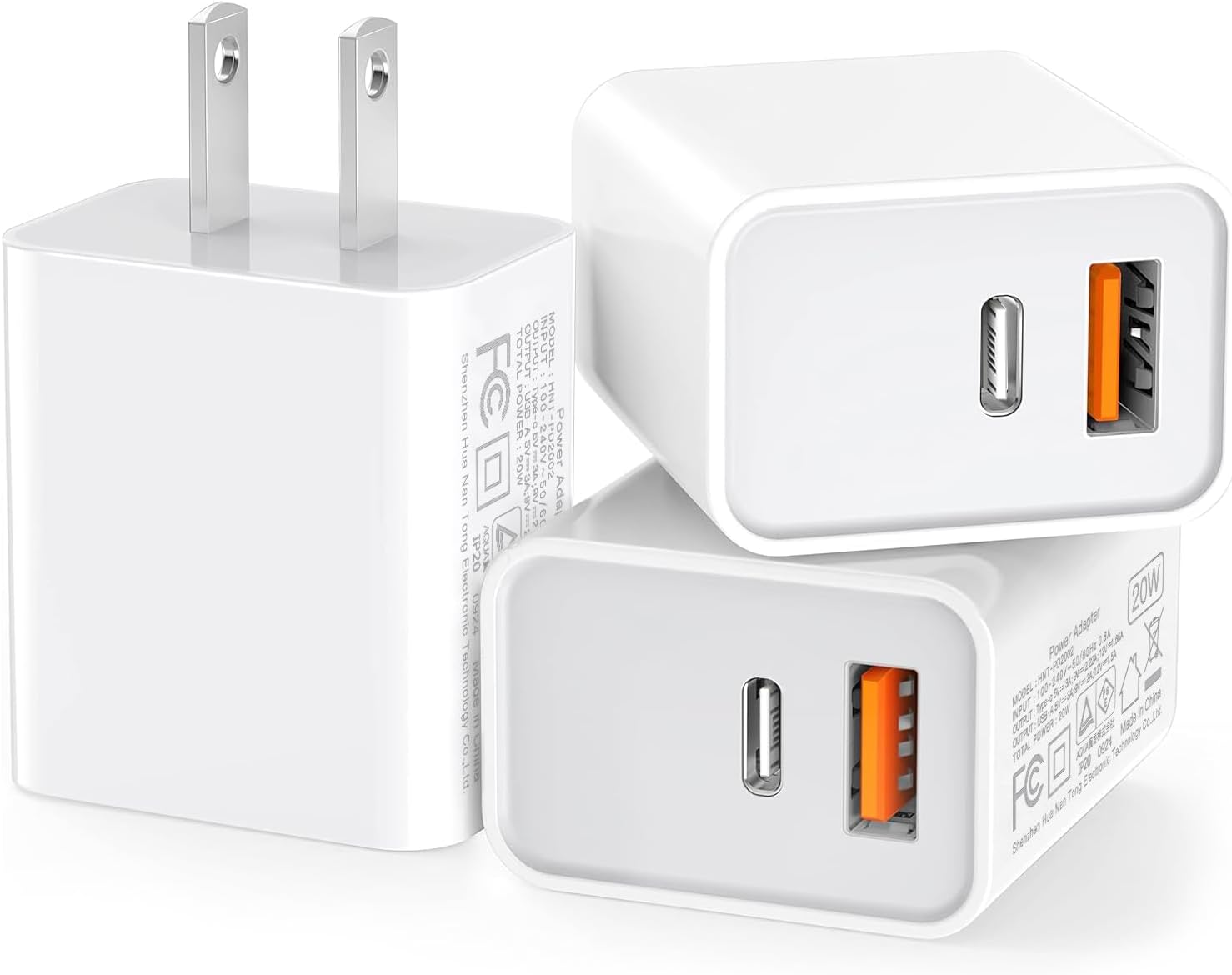 Amazon.com: X-EDITION USB Wall Charger,4-Pack 2.1A Dual Port USB Cube ...