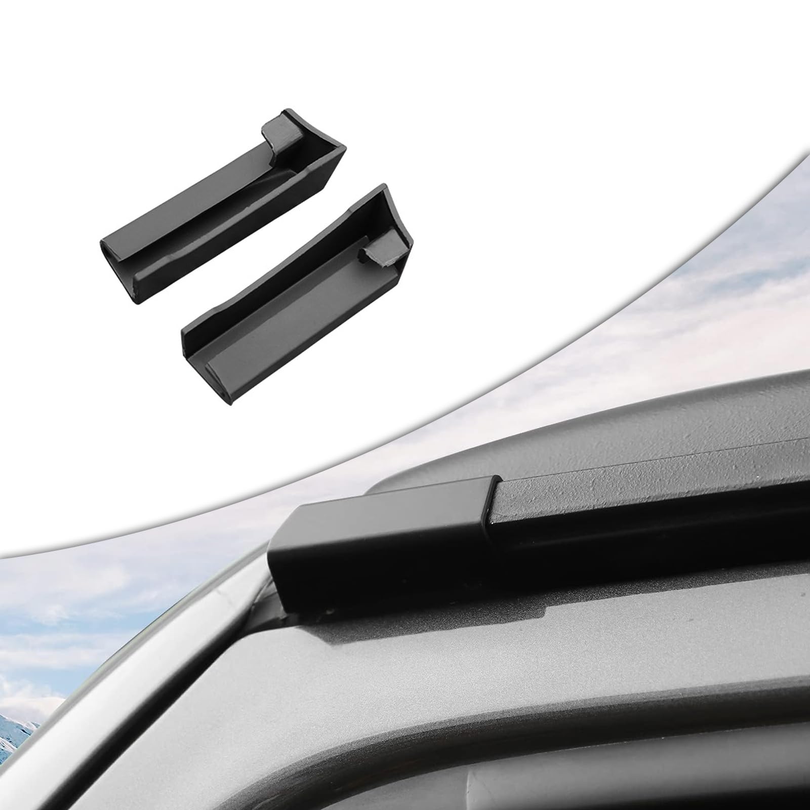 Roof Water Diverter 2 PCS Car Hardtop Rain Diverter, TPE Rubber Roof ...