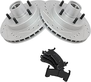 Amazon.com: DUST GLOW Front Brake Pad & Performance Rotor Kit Semi-Metallic for Buick|Chevy|GMC ...