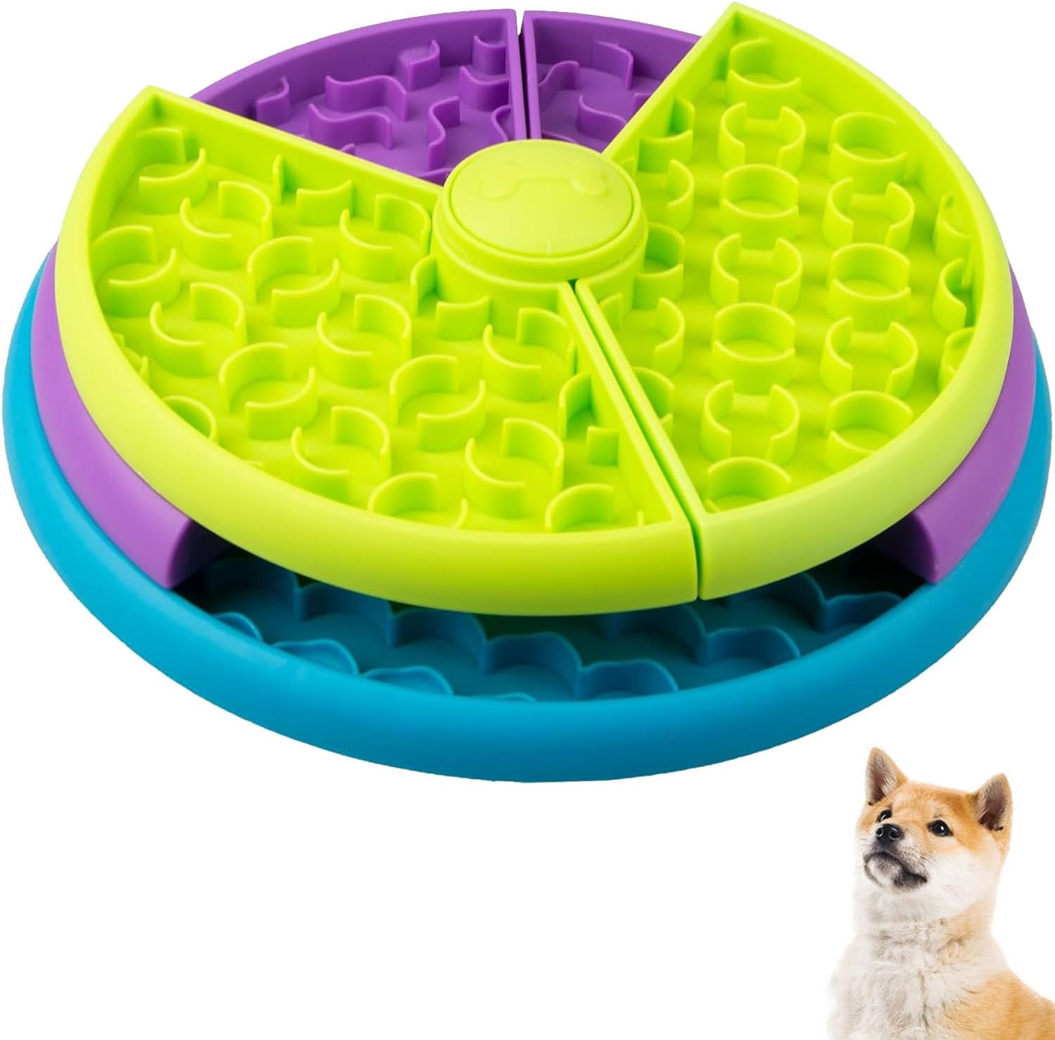 Dog Slow Feeder Bowl,Layers Slow Feeder,Dog Puzzle Toys for Small ...