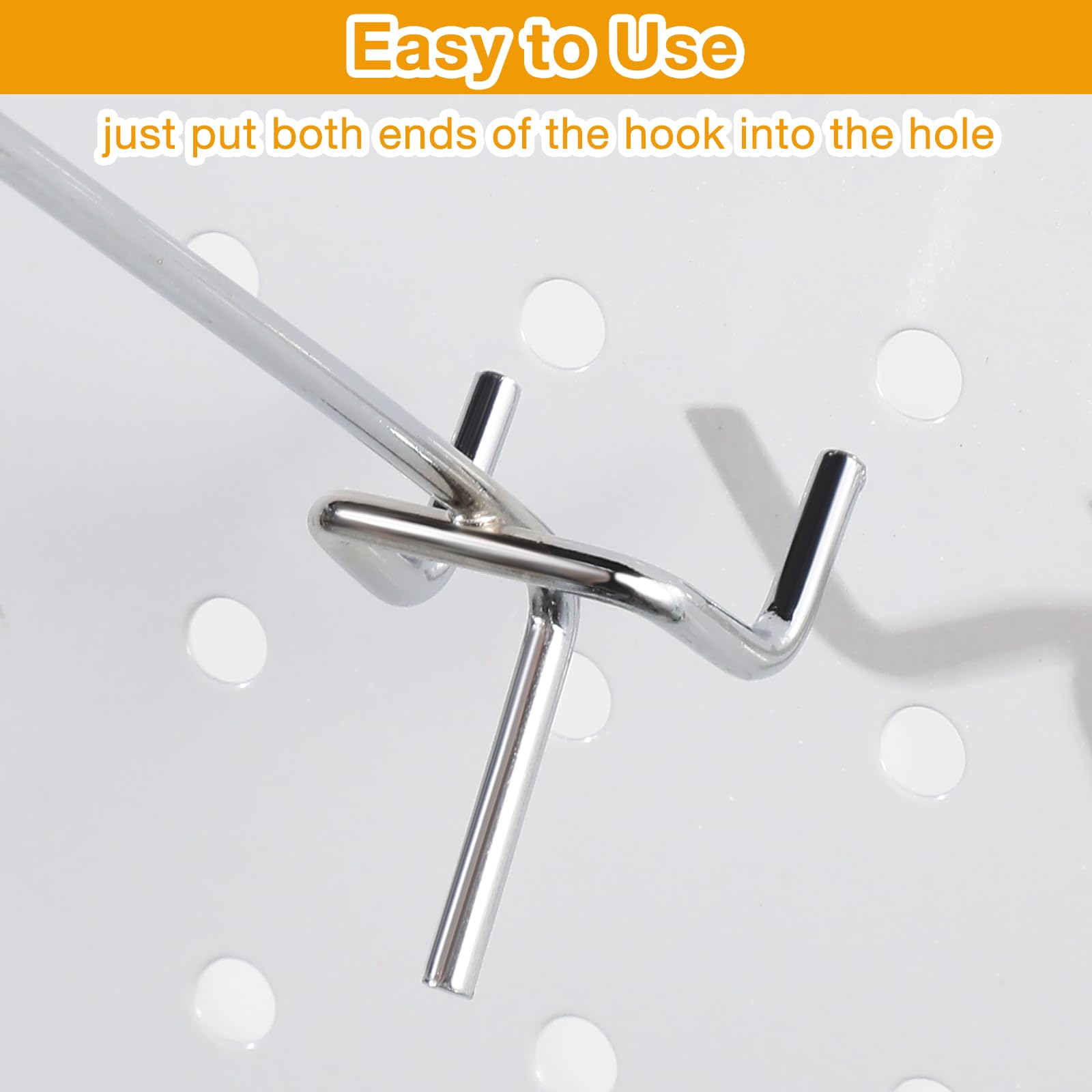 Snapklik.com : Funrous 100 Pack Peg Board Hooks Stainless Steel ...