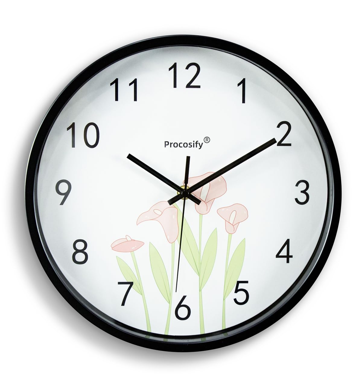 Amazon.com: Procosify 12 inch Plastic Wall Clock Battery Operated ...