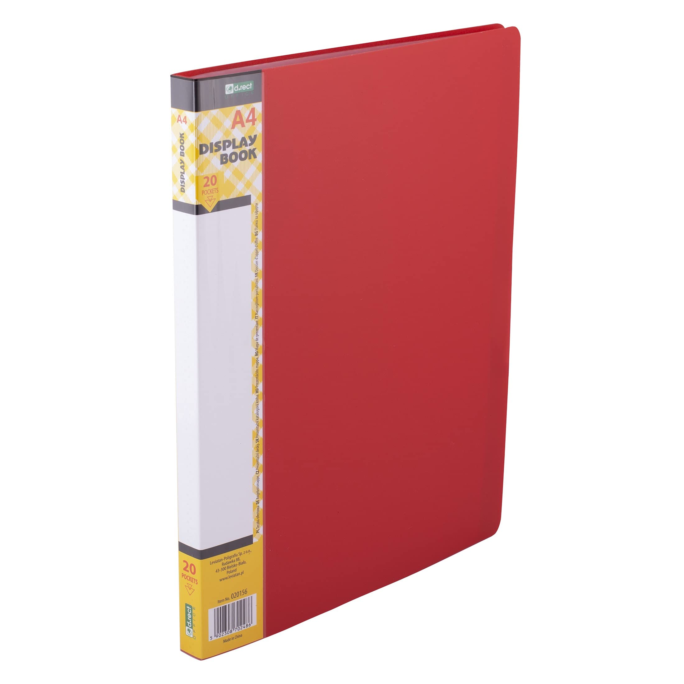D.RECT Display Book PP A4 20 Sleeves Display Folder Solid Presentation ...