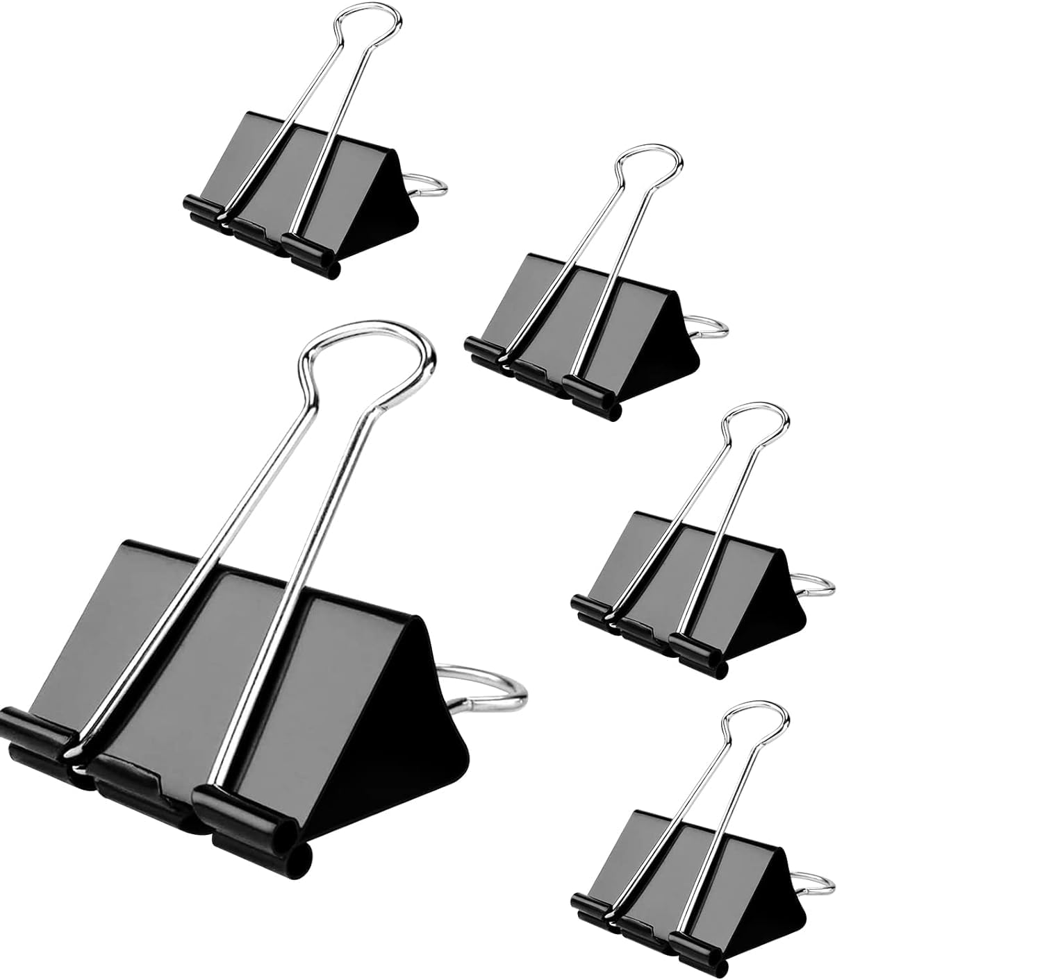 NSSP 51 mm Black Large Paper Clips for Notes Letter, Papers,Binder ...