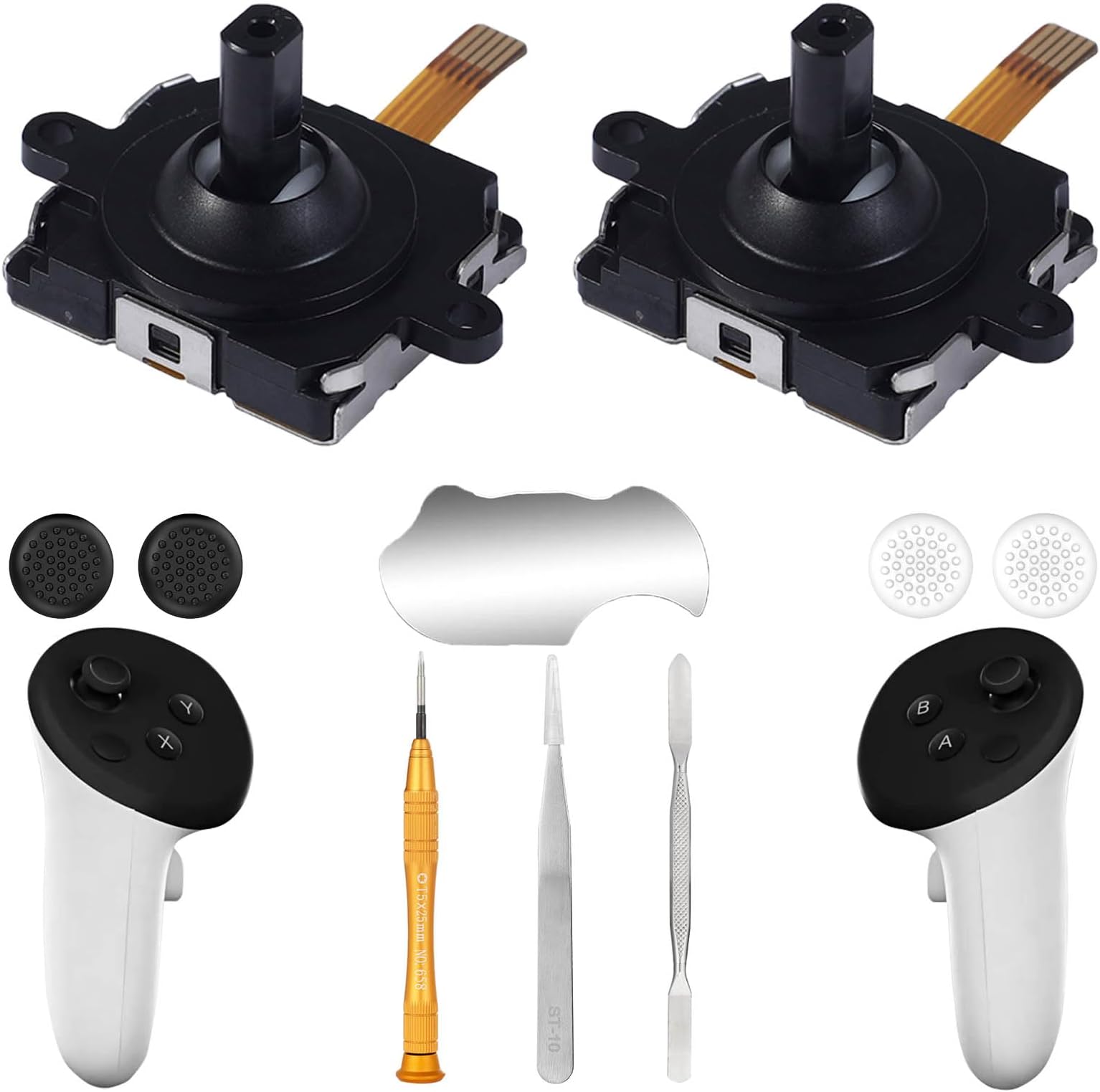 Amazon.com: Ikpek 2 Pack Joystick Replacement Kit for Meta Quest 3 Controller(10 in one), Repair ...