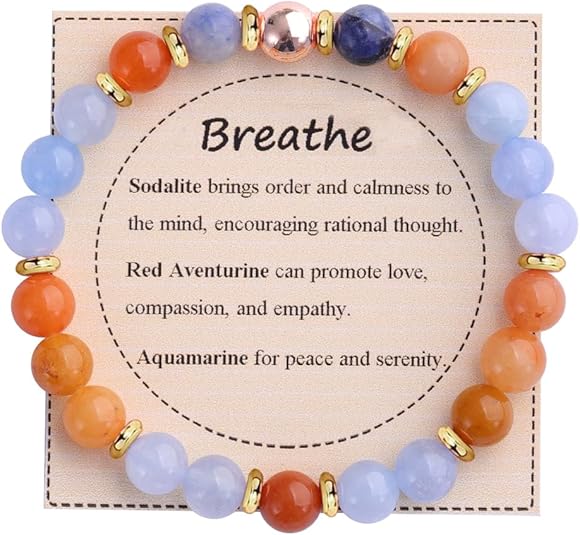 Amazon.com: KSQS Healing Stone Bead Bracelet for Women, Natural ...
