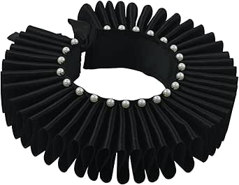 Amazon.com: Renaissance Elizabethan Ruff Collar and Cuffs Set, White ...
