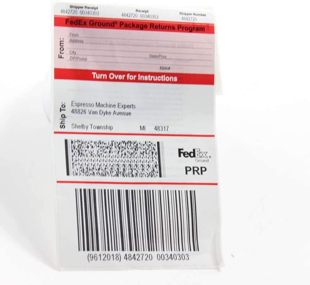 Amazon.com: Delonghi PRP-SHELBYTOWNSHIP Return Service Label Client To ...