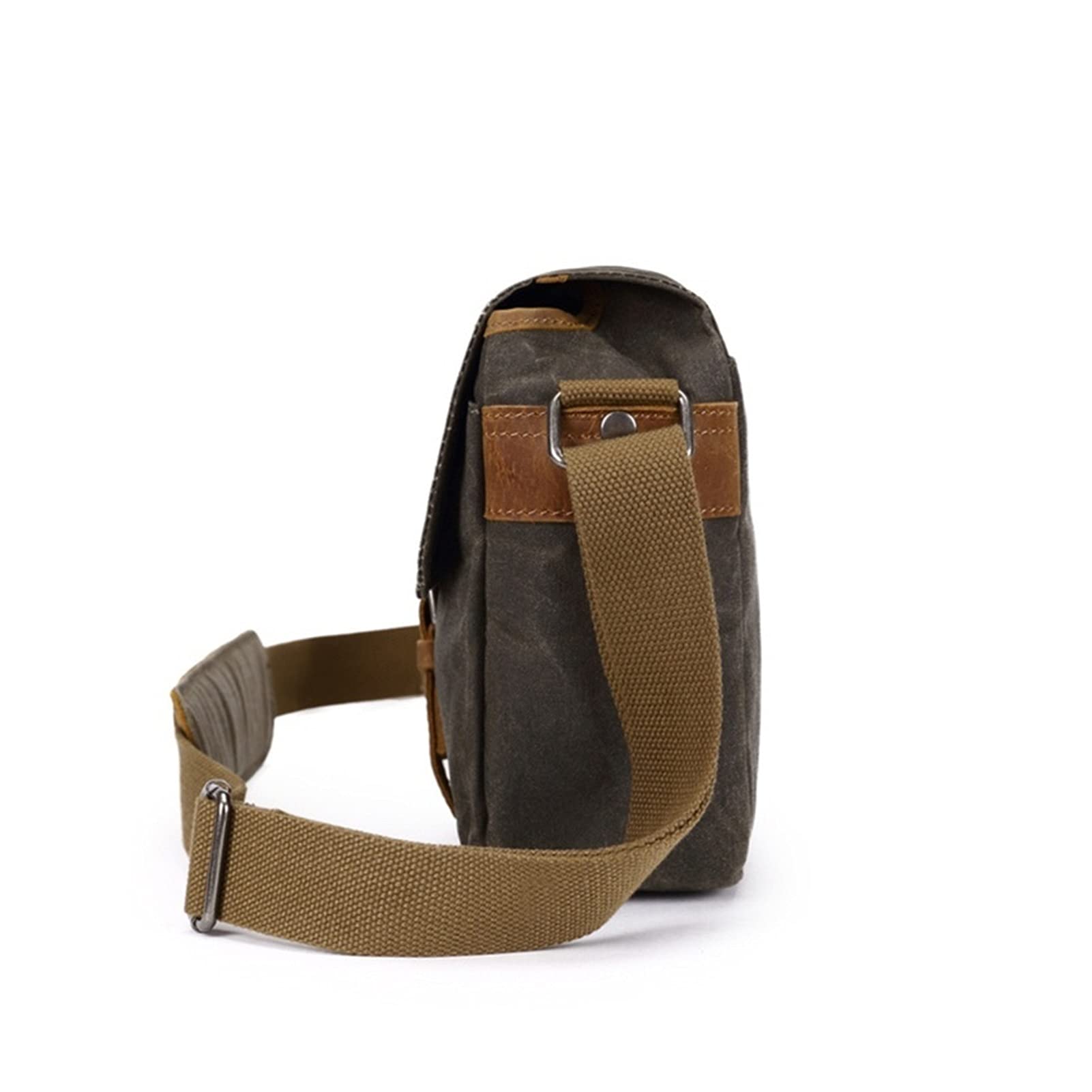 Amazon.co.jp: メンズヴィンテージオイルワックスキャンバスショルダー