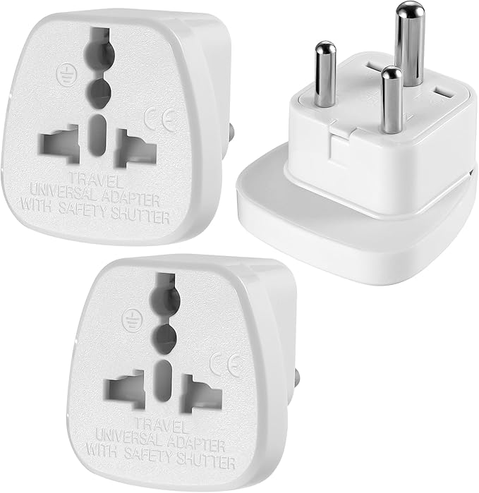 Amazon.com: 3 Pack US to India Travel Plug Adapter, EU/UK/AU/CN/JP to ...