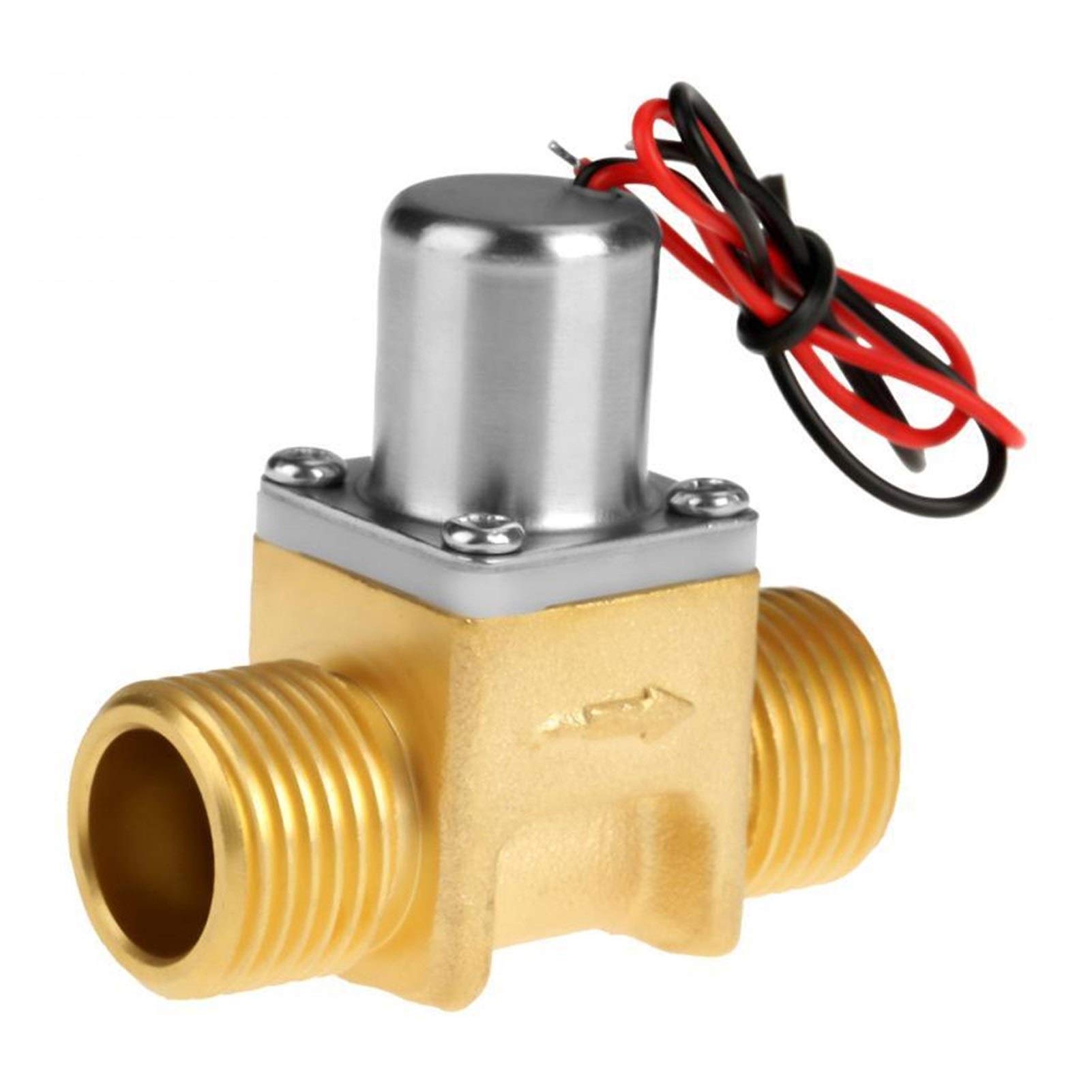 Buy Magnetic valve DC4.5V 1/2" Water Flow Pulse Solenoid Valve Brass ...