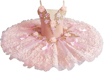 Professional Ballet Tutu Platter Pancake Dress, Elegant Girls Ballerina ...