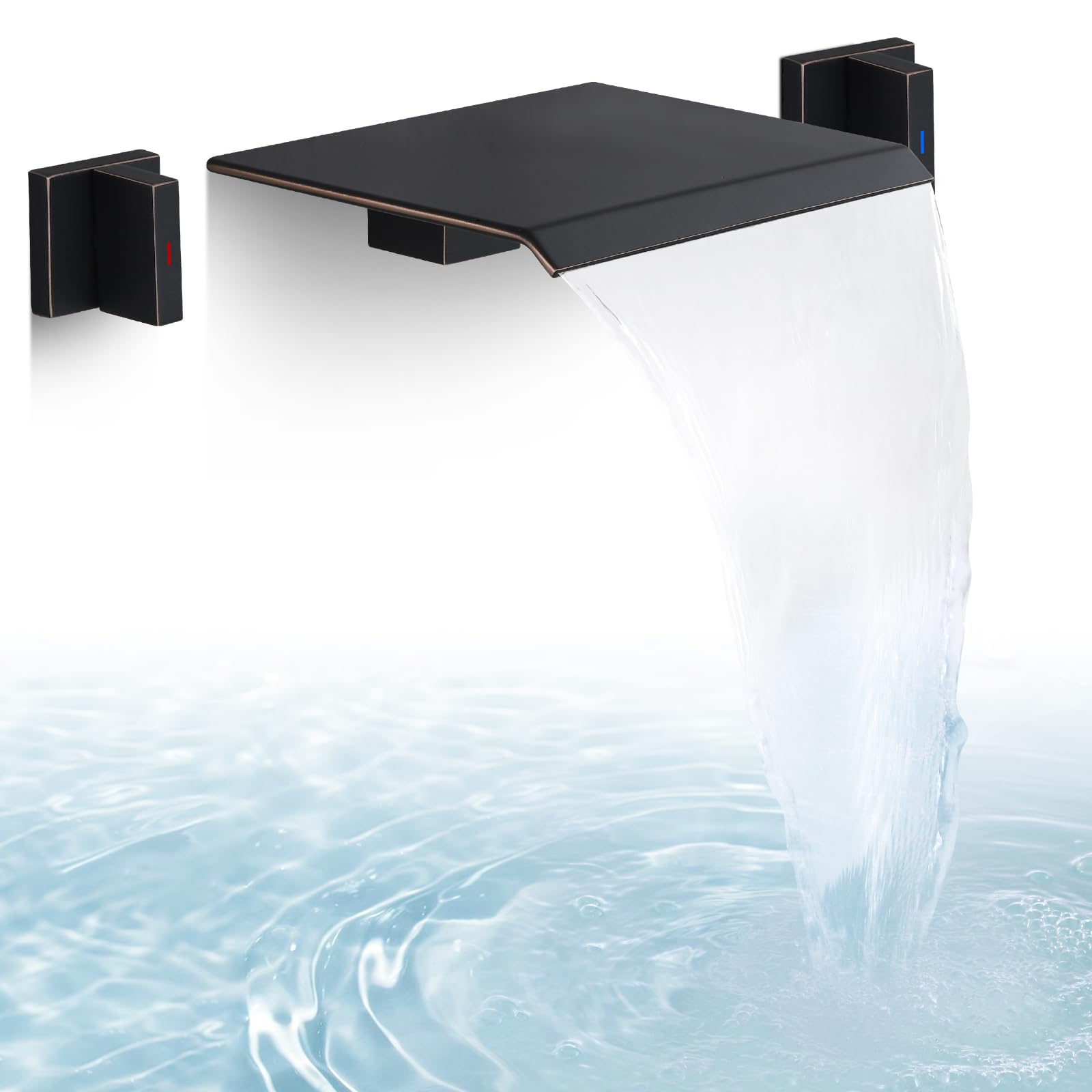 Bathtub Waterfall Spout Cascade Waterfall Tub Spout Wall Mount 10"