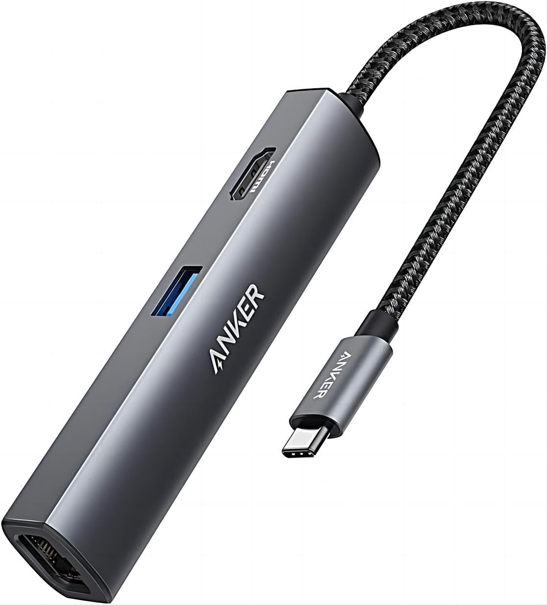 Anker PowerExpand+ 5-in-1 Ethernet Hub, Adapter mit 4K USB-C auf HDMI ...