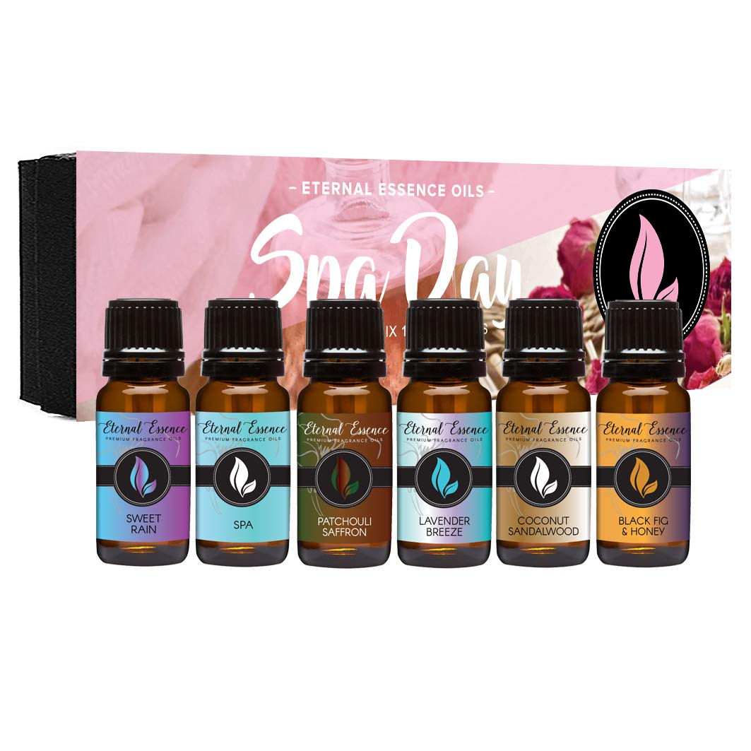 Amazon.com: Spa Day - Gift Set of 6 Premium Fragrance Oils - Lavender ...