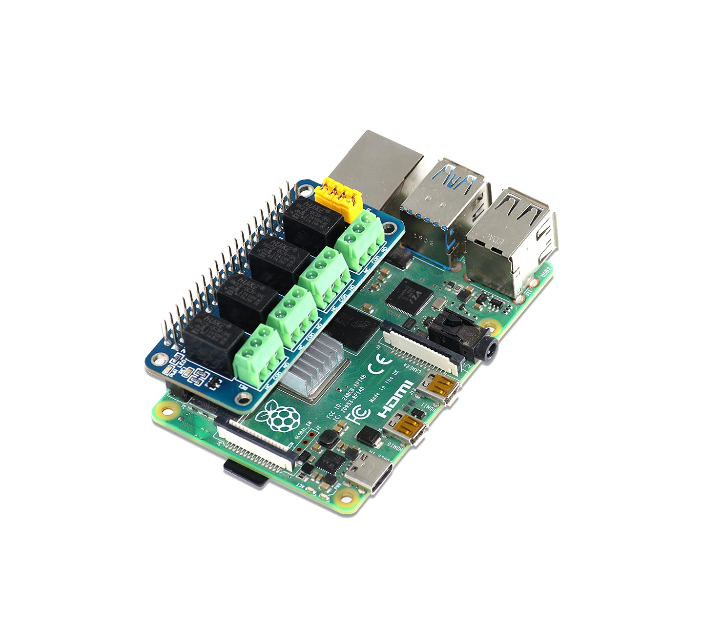 Amazon.com: Relay 4 Zero 3V 4 Channel Relay Shield for Raspberry Pi ...