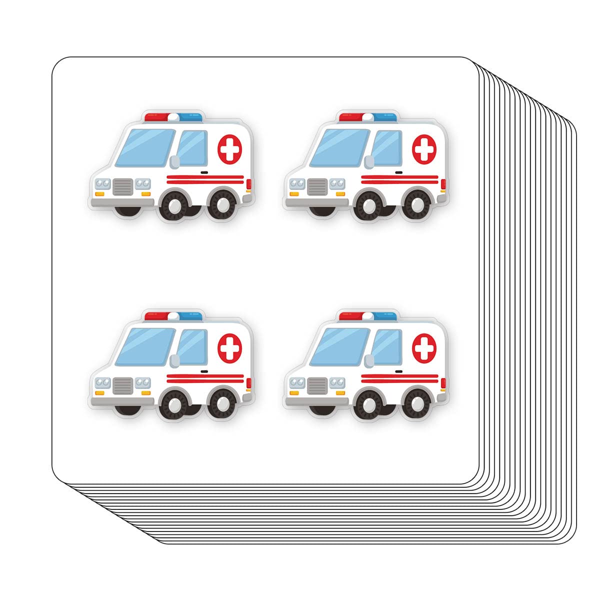 Amazon.com : Ambulance Stickers 1in for Scrapbooking, Arts, Craft, Kids ...