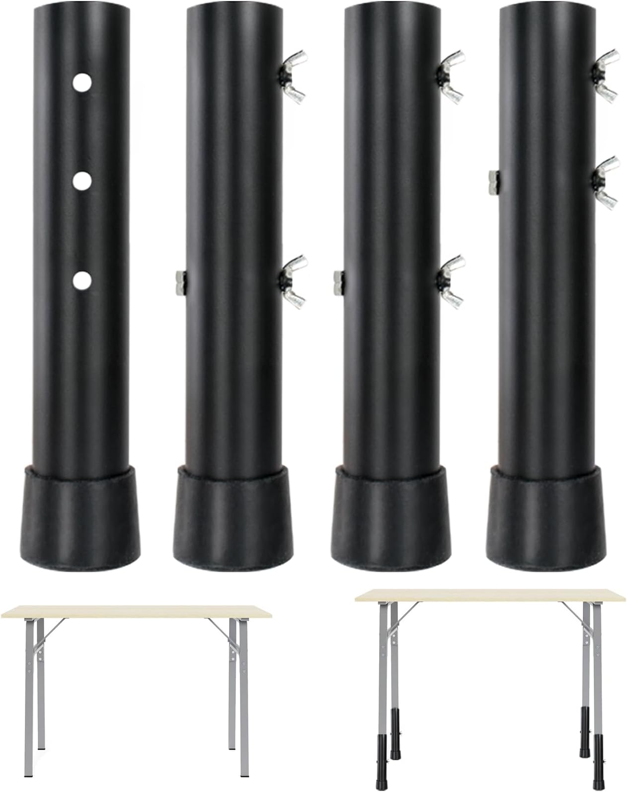 Amazon.com: Laowu Table Leg Extenders for Folding Tables, Folding Table ...