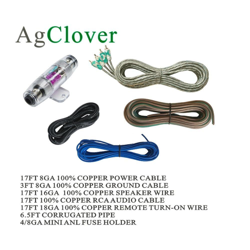 Snapklik.com : 8 Gauge Amp Wiring Kit, 100% OFC Oxygen Free Copper ...