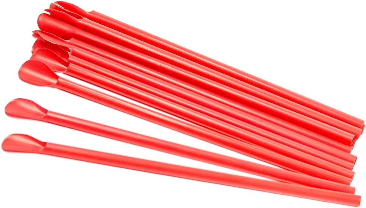 Amazon.com: DEEBF 500 Pack Sno-Cone Spoon Straws, Mixed Neon Colors ...