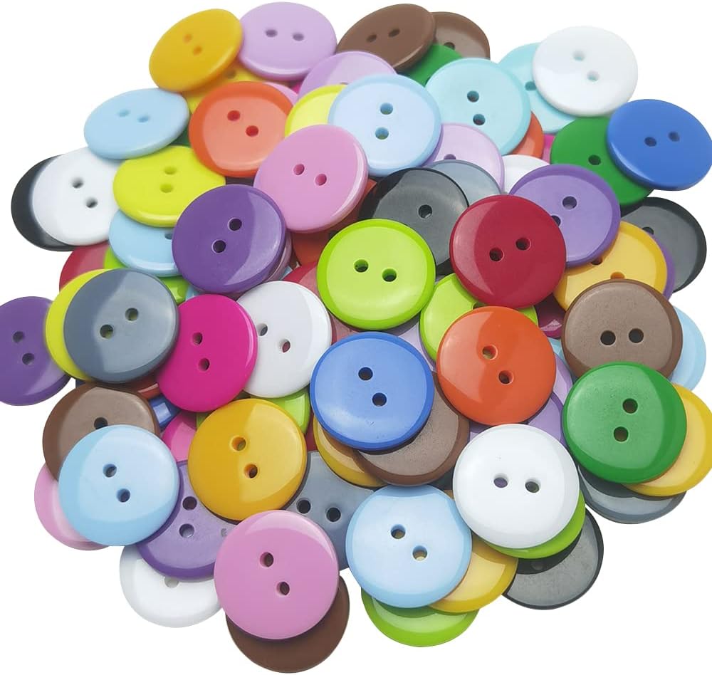 Amazon.com: Mahaohao 1 Inch Buttons Sewing Flatback Resin Button 12 ...