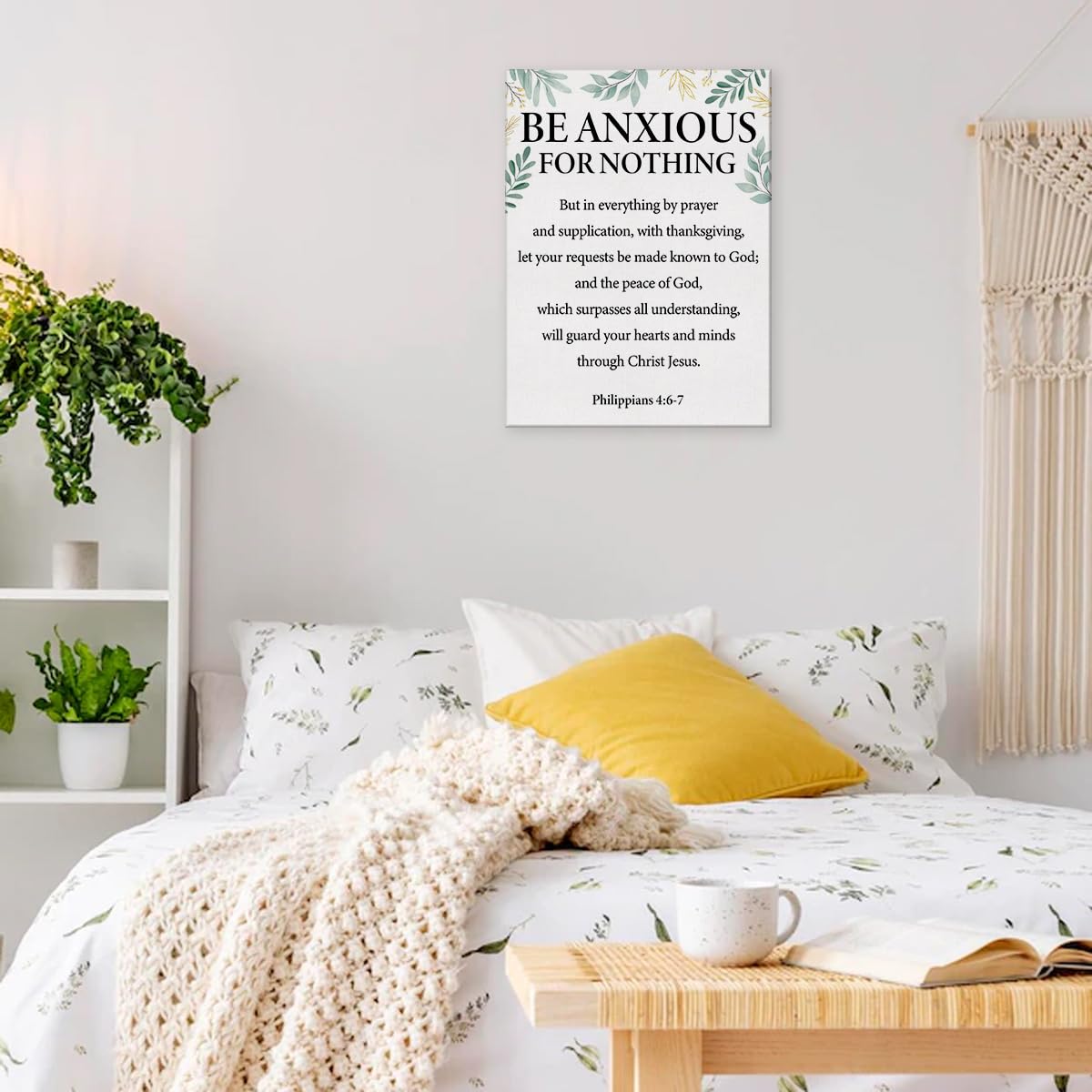 Snapklik.com : Positive Bible Verse Wall Art Decor Christian Be Anxious ...
