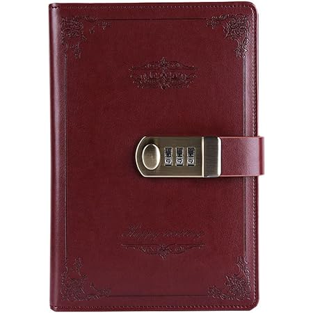 Amazon.com : ARRLSDB Digital Password Lock Diary PU Leather Journal ...
