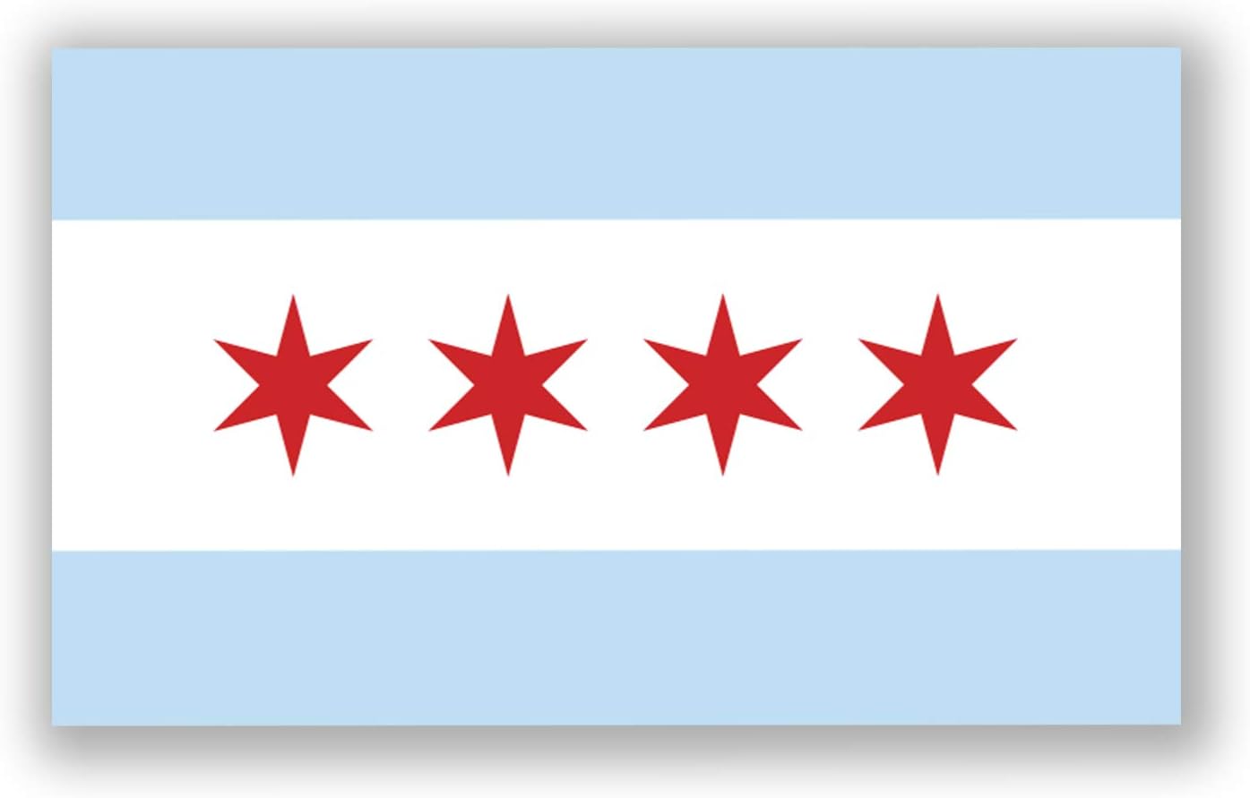 Amazon.com: 2-Pack Chicago City Flag Decal Sticker | 5-Inches by 3 ...