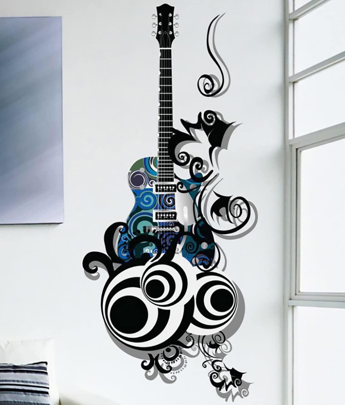 HOMETALES Guitar Wall Sticker (65 cm x 150 cm) : Amazon.in: Musical ...