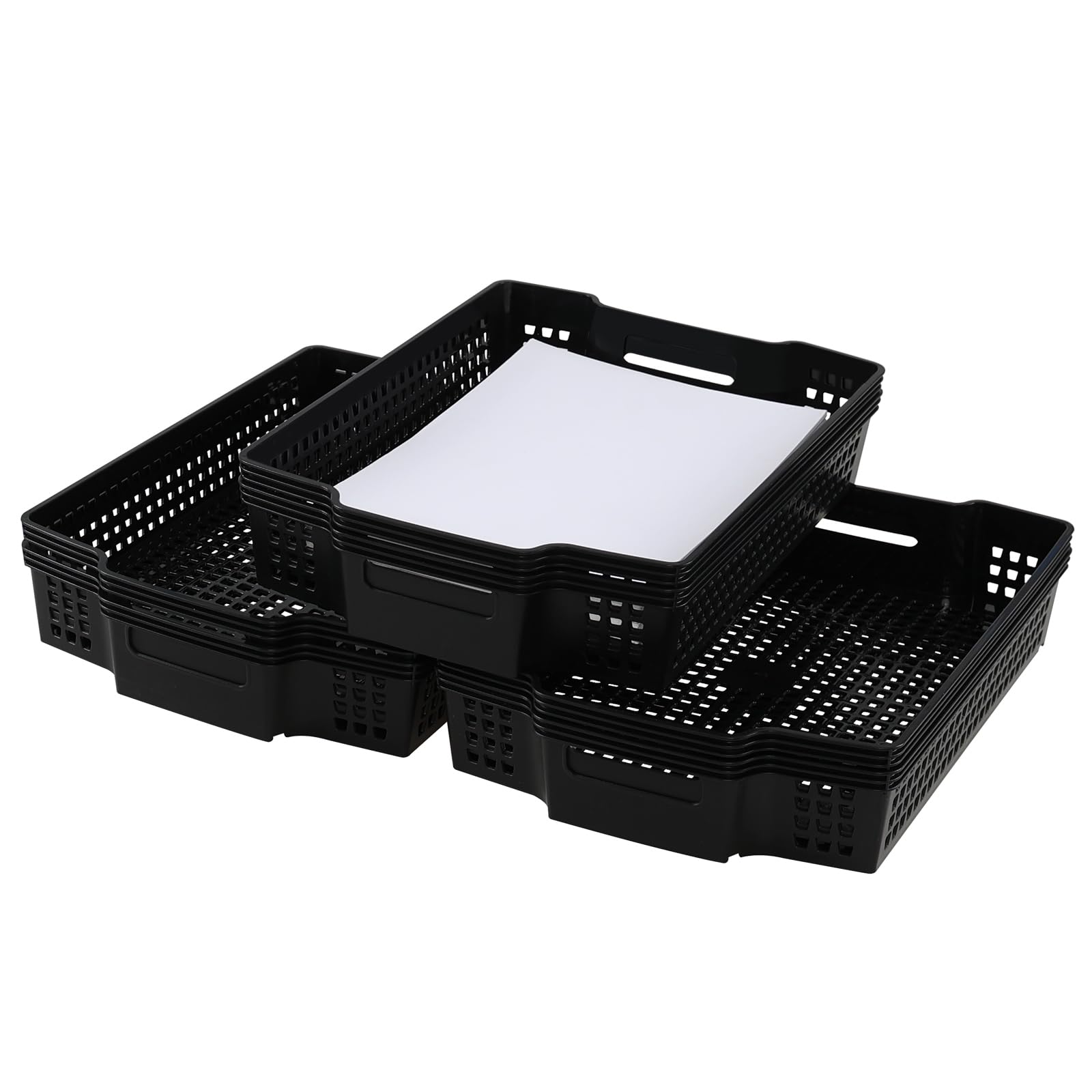 Amazon.com: Melontray 6 Packs Plastic Shallow Desktop Paper Storage ...