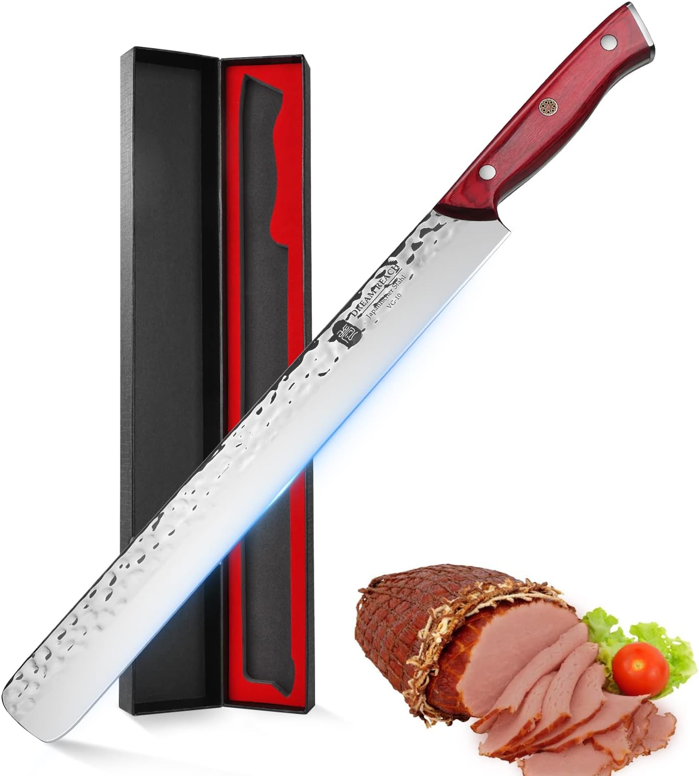 Amazon.com: KEEMAKE Slicing Knife 12 inches, Carving Knife with High ...