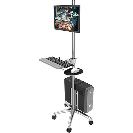Amazon.com: Mount-It! Rolling Computer Cart, Mobile Workstation with ...
