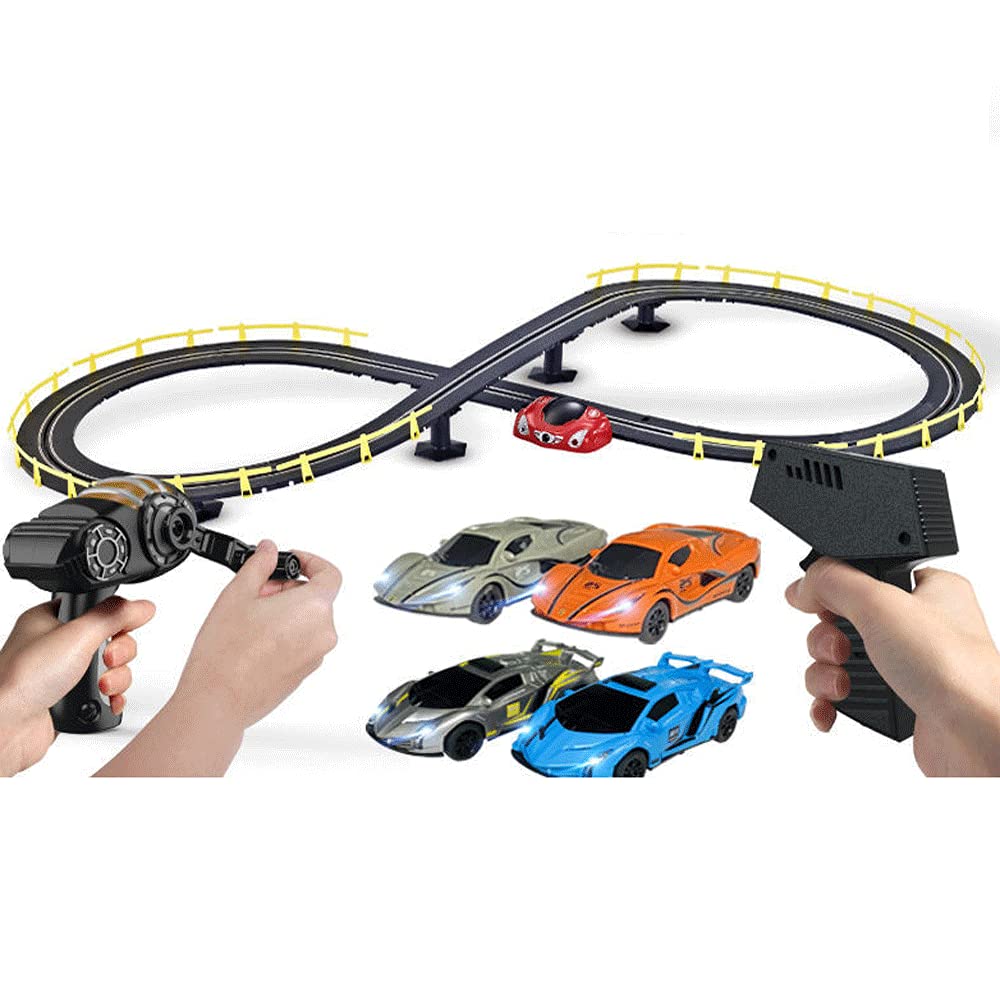 Buy GOGOGK Track Remote Control Car Set RC Manual/Electric Two Remote ...