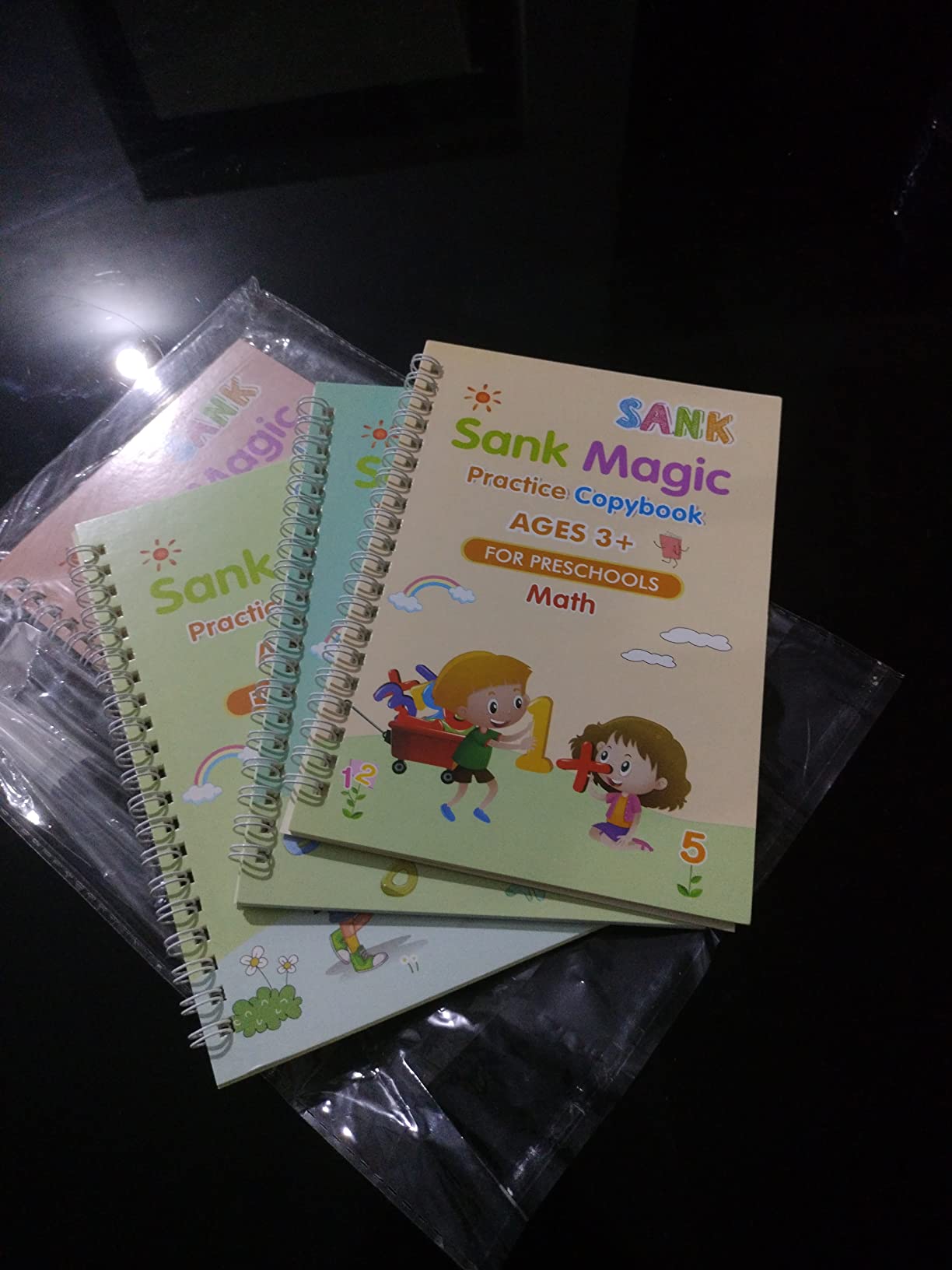 Buy Sank Magic Practice Copy book set For Kids set of (4 book +1 pen ...