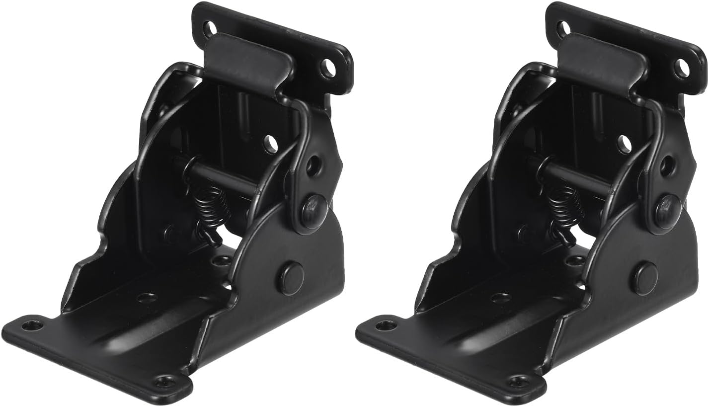 uxcell Table Leg Folding Brackets, 2pcs Foldable Self Lock Hinges ...