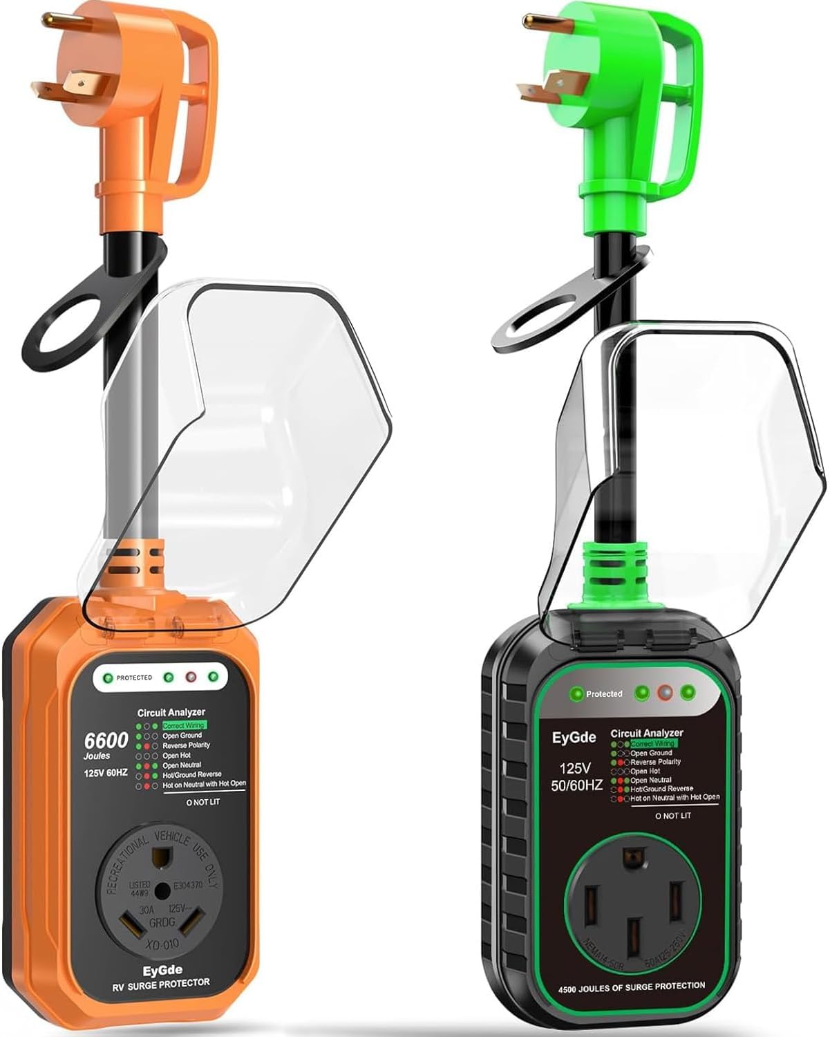 Amazon.com: EyGde RV Surge Protector 30 Amp with Waterproof Cover 30 ...