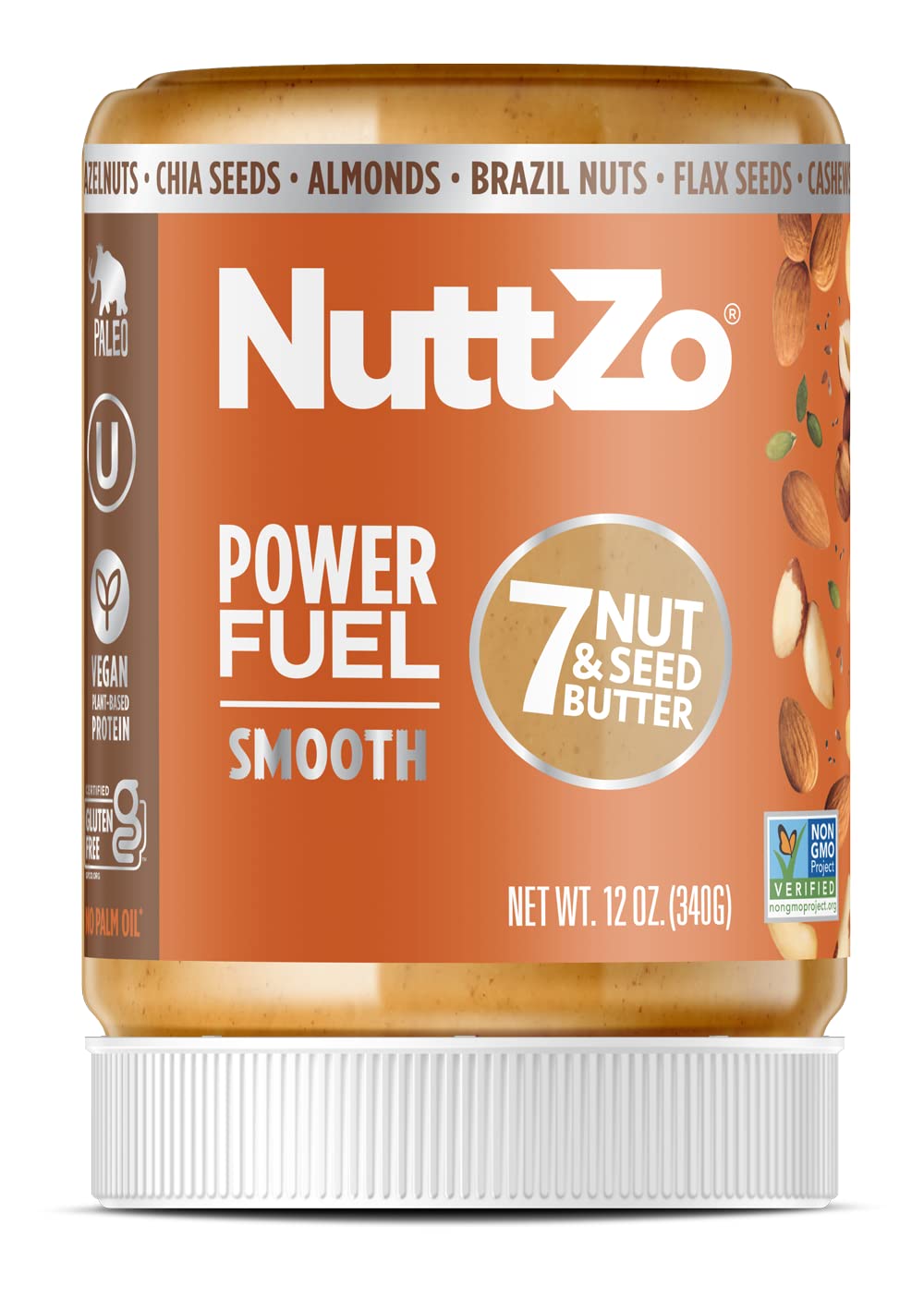 Amazon.com : Natural Power Fuel Smooth Nut Butter by NuttZo | 7 Nuts ...