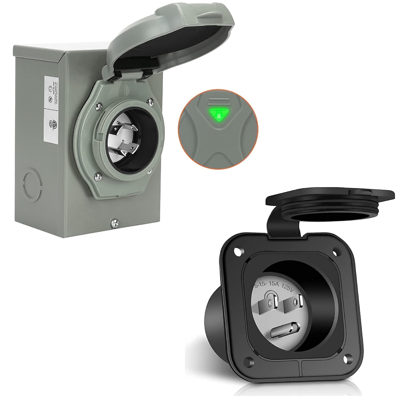 Amazon.com: WELLUCK 30 Amp Generator Power Inlet Box, NEMA 3R Power ...