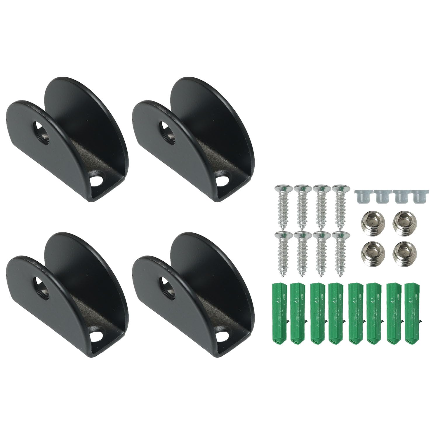 Snapklik.com : 4PCS Stainless Steel Glass Shelf Brackets Adjustable ...