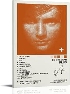 Amazon.com: KUCOON Ed Sheeran Plus Poster Album Cover Posters Canvas ...