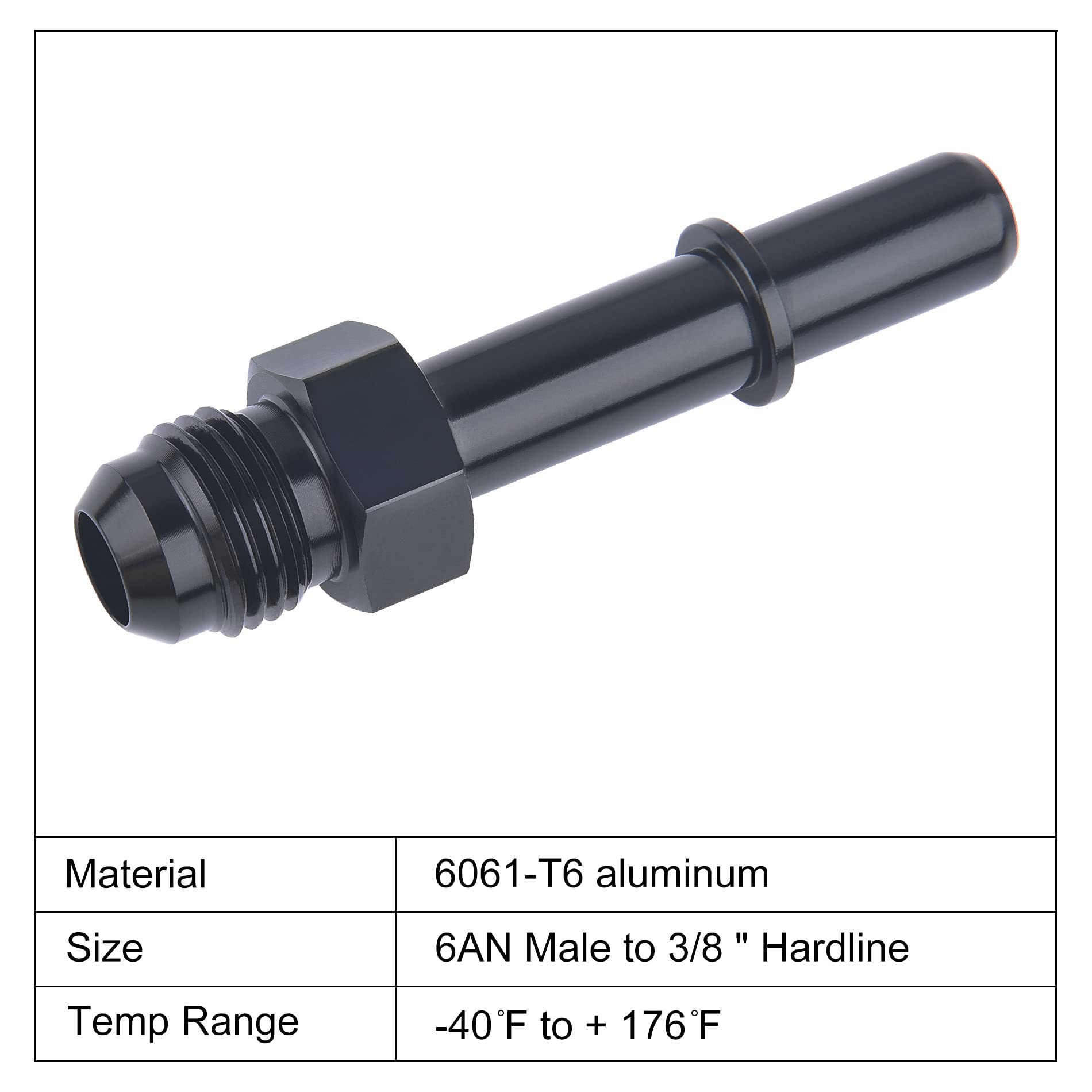 Snapklik.com : 6AN Male To 3/8" SAE Quick Disconnect Male Push On EFI ...