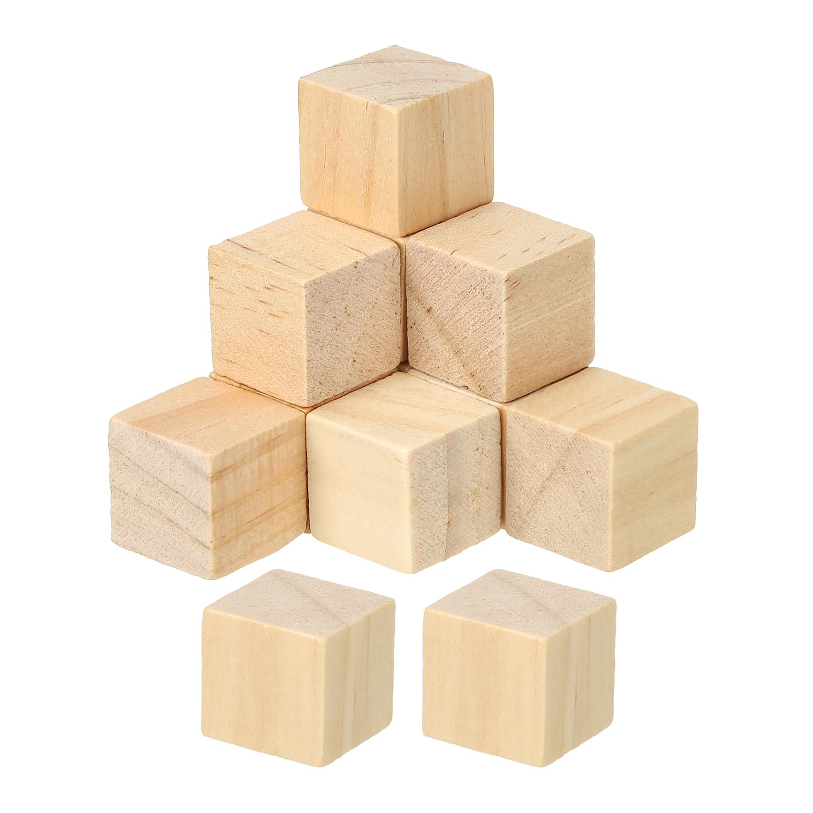 Amazon.com: PATIKIL 0.6 Inch Unfinished Wooden Blocks, 50 Pack Natural ...