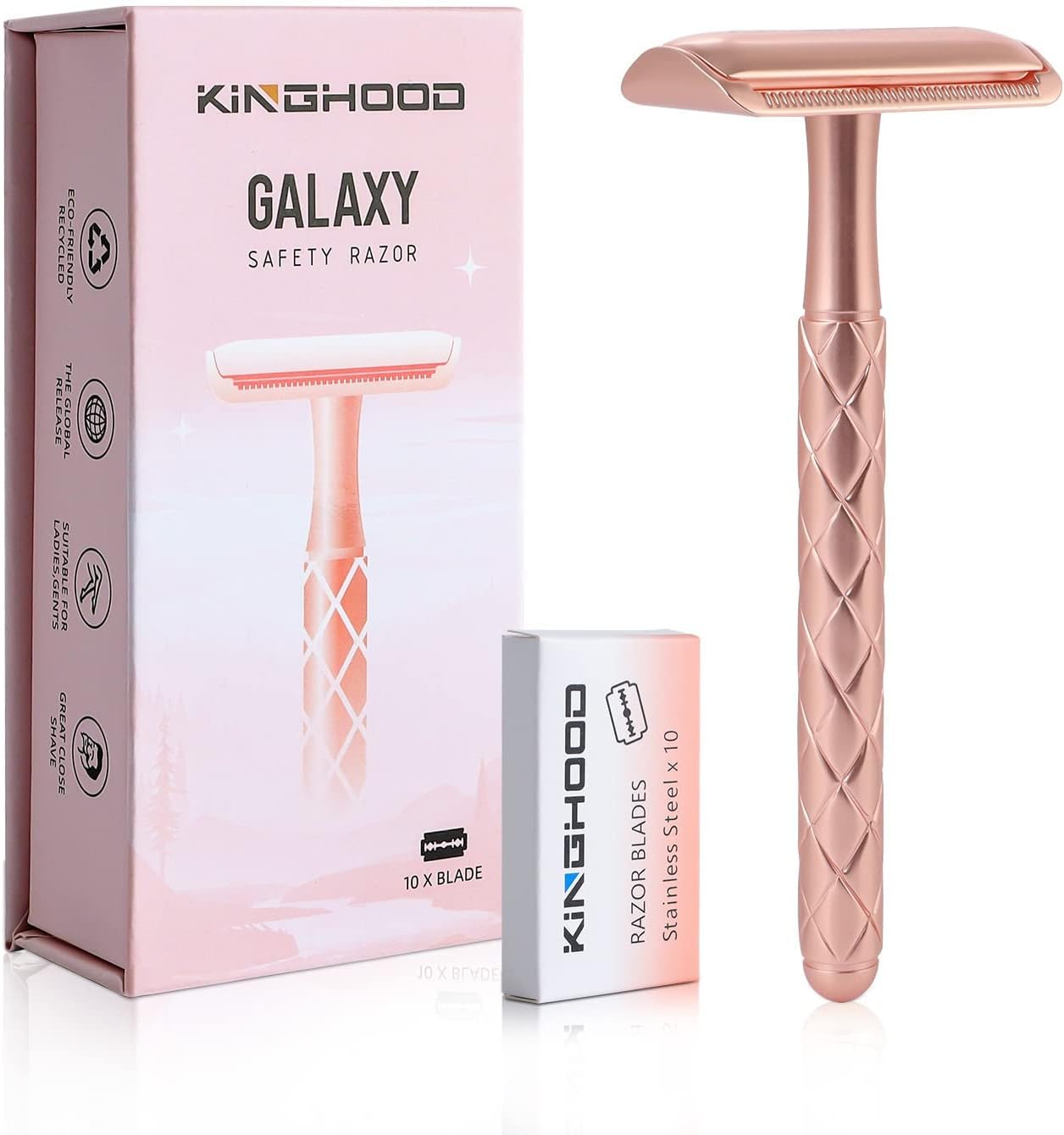 Amazon.com: Lather & Wood Single Blade Razor for Men - Premium One ...