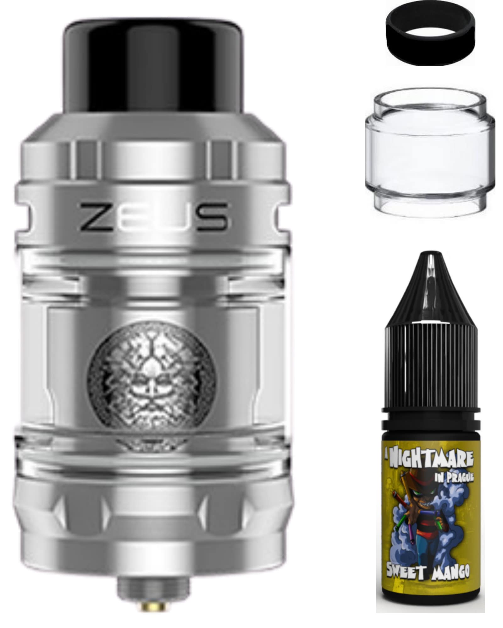 Buy Zeus Tank Stainless Steel Silver Compatible With Geek Z Sub-Ohm ...