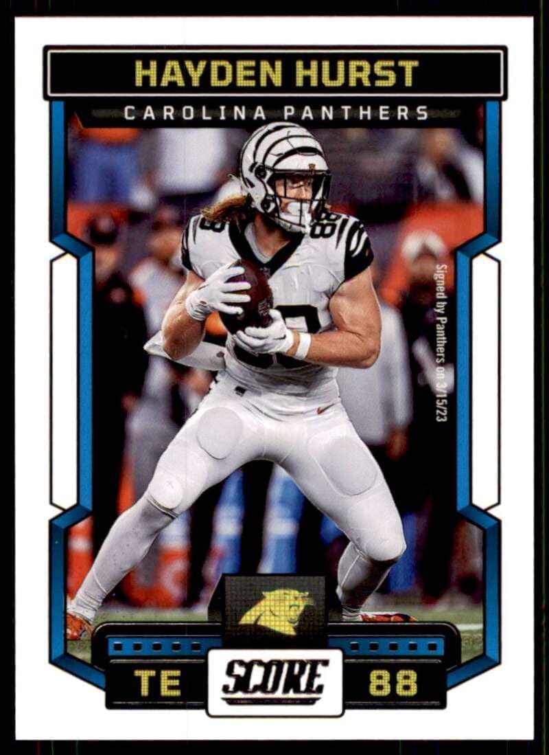 Amazon.com: 2023 Score #202 Hayden Hurst NM-MT Carolina Panthers ...