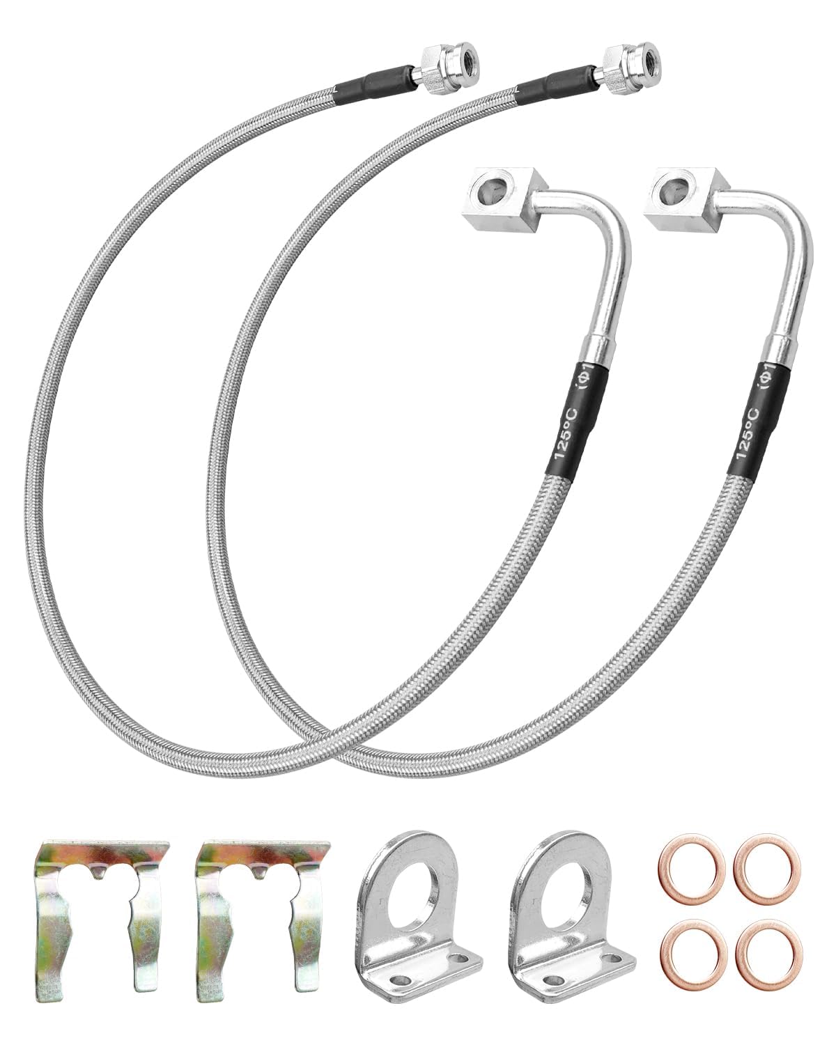 Amazon.com: 89370 Front Stainless Brake Lines Fit for Chevy Silverado ...
