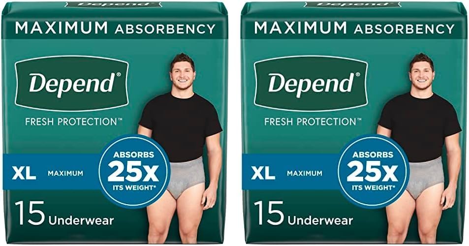 Amazon.com: Depend FIT-Flex Incontinence Underwear for Men, Maximum ...