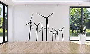 Amazon.com: Bro Decals Wall Vinyl Decal Wind Turbines Vinyl Decor ...
