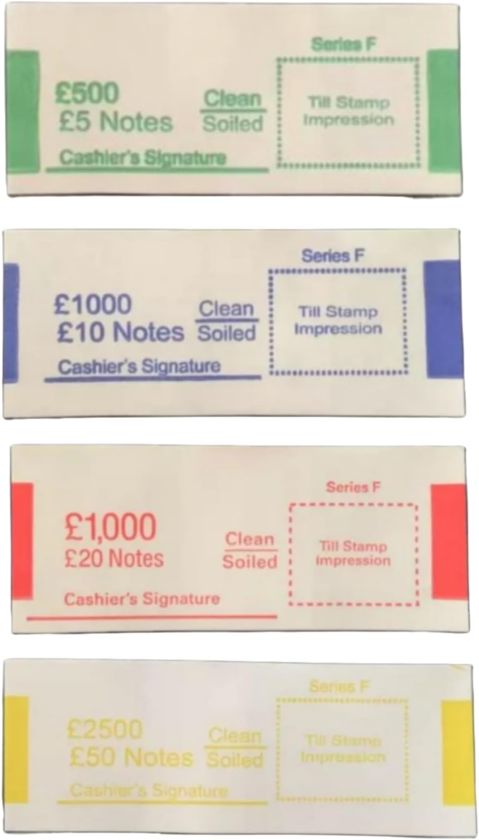 60 x money bands UK GBP notes £5 £10 £20 £50 : Amazon.co.uk: Stationery ...